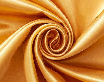 58/60 Gold Charmeuse Satin Fabric by the Yard - Etsy