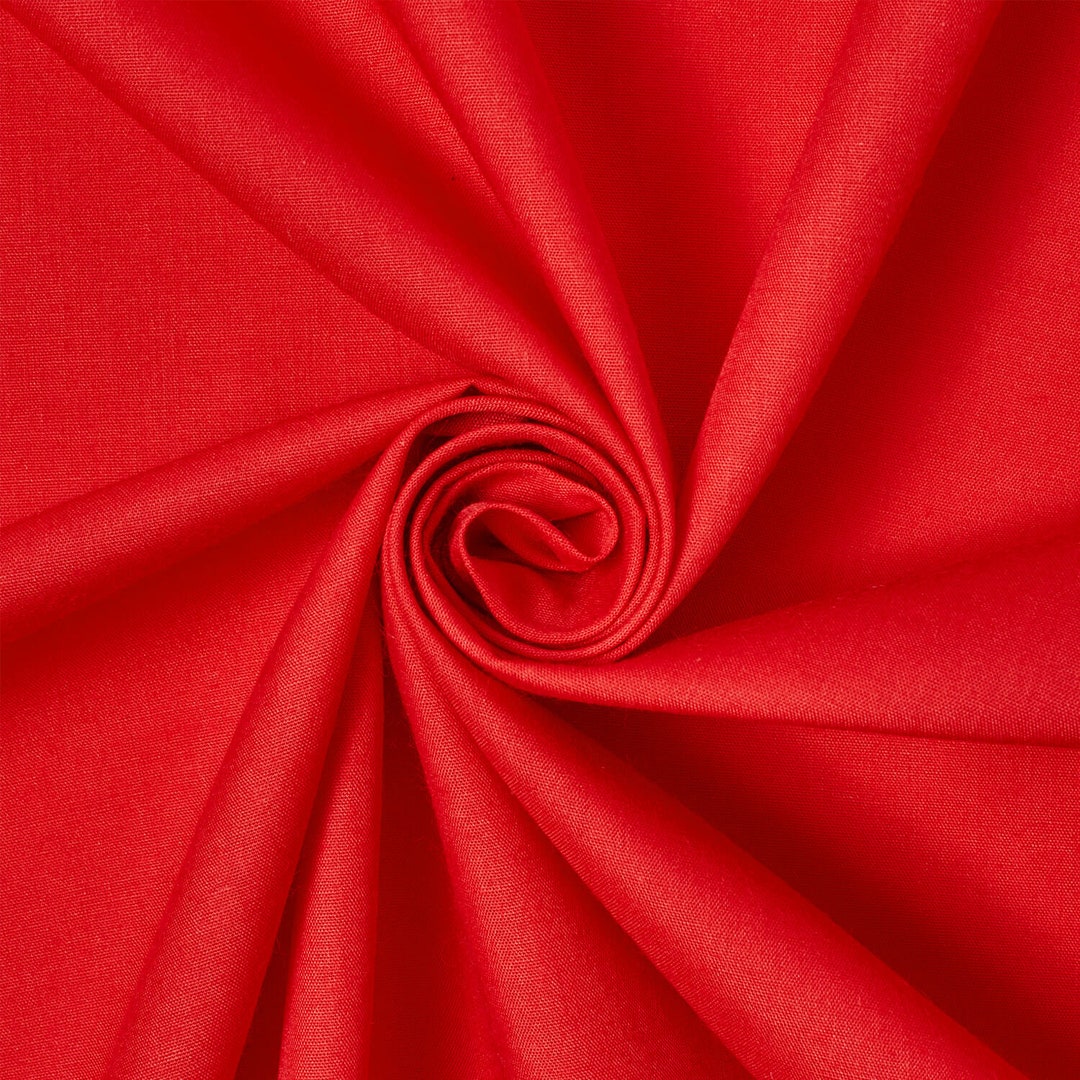 Red Cotton Polyester Broadcloth Fabric 60" Inches Apparel Solid ...