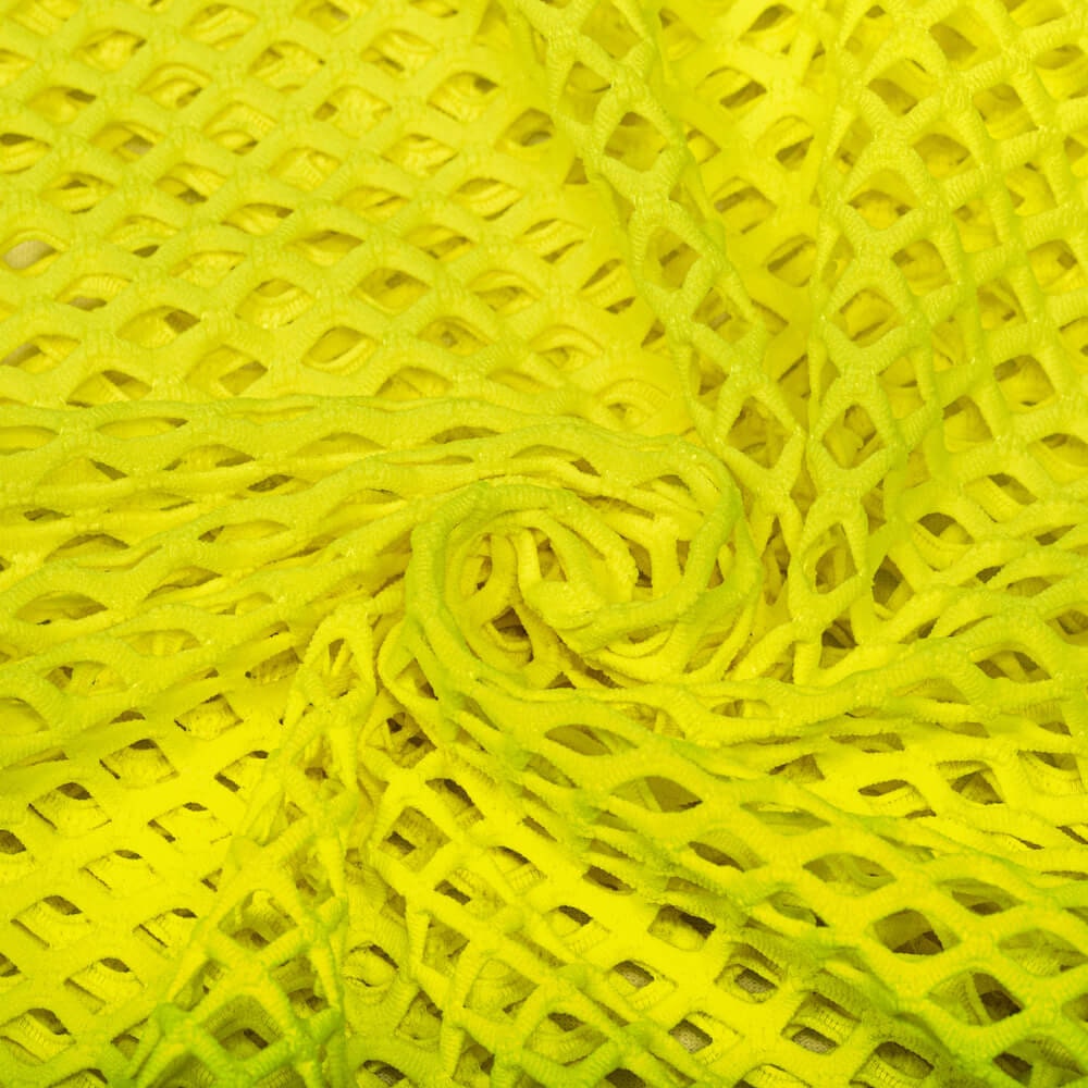 Neon Yellow Cabaret Stretch Mesh Nylon Spandex Fabric 58 - Etsy