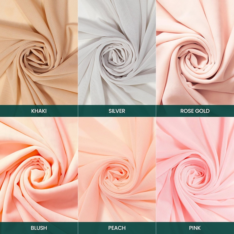 Power Mesh Fabric Nylon Spandex Sheer Lightweight 100 GSM Stretch by ...
