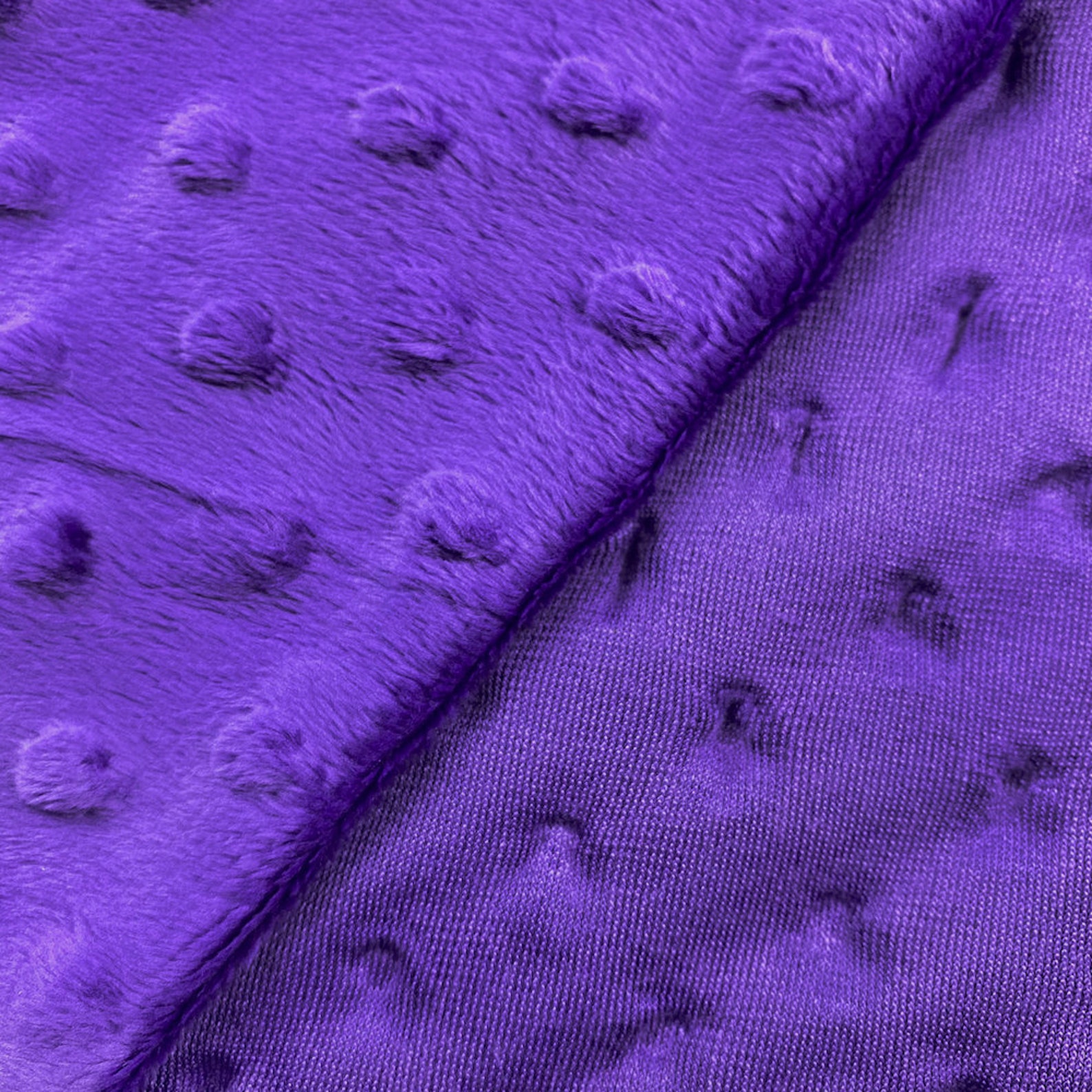 Purple Minky Dot Super Soft Cuddle Fleece Fabric 5860 Etsy