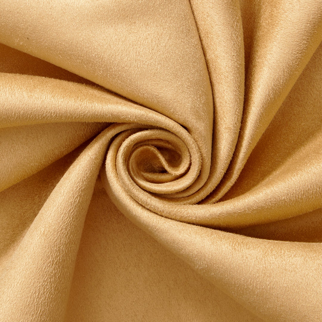 Microsuede Fabric Gold Brushed Polyester Twill 60 by - Etsy