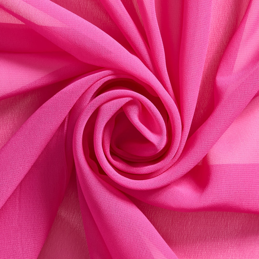 Magenta Chiffon Fabric Polyester All Solid Colors Sheer 58'' Wide by ...