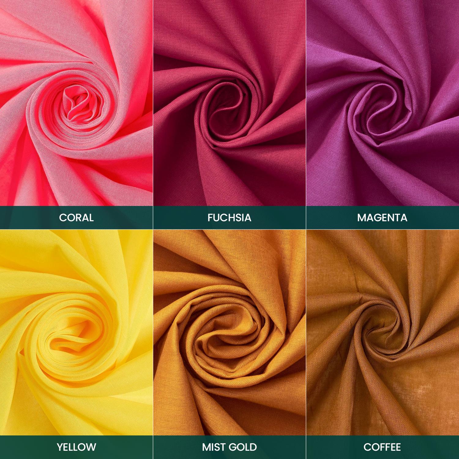Voile Fabric Lightweight Sheer 2-ply 58 Inch 70 GSM Plain Woven Sewing ...