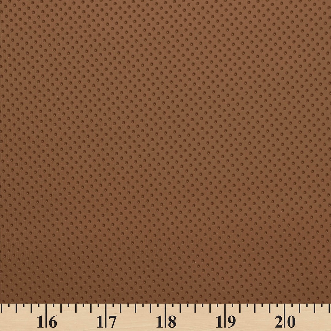 Tan Dotted Stretch Vinyl Fabric Upholstery Faux Leather Pleather 54 ...
