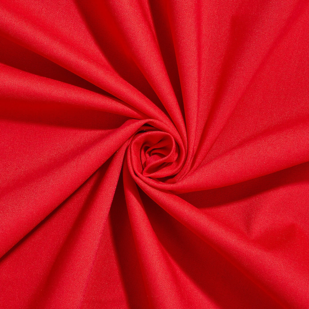 Red Stretch Broadcloth Fabric Cotton Polyester Spandex Blend 59" Inches ...