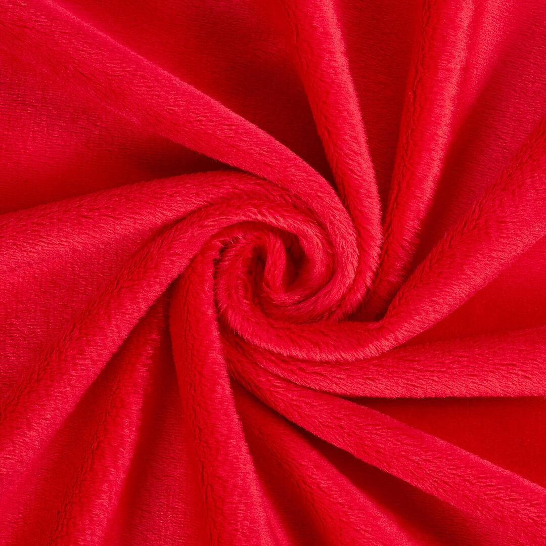 Red Smooth Minky Super Soft Cuddle Fleece Fabric 58/60 - Etsy