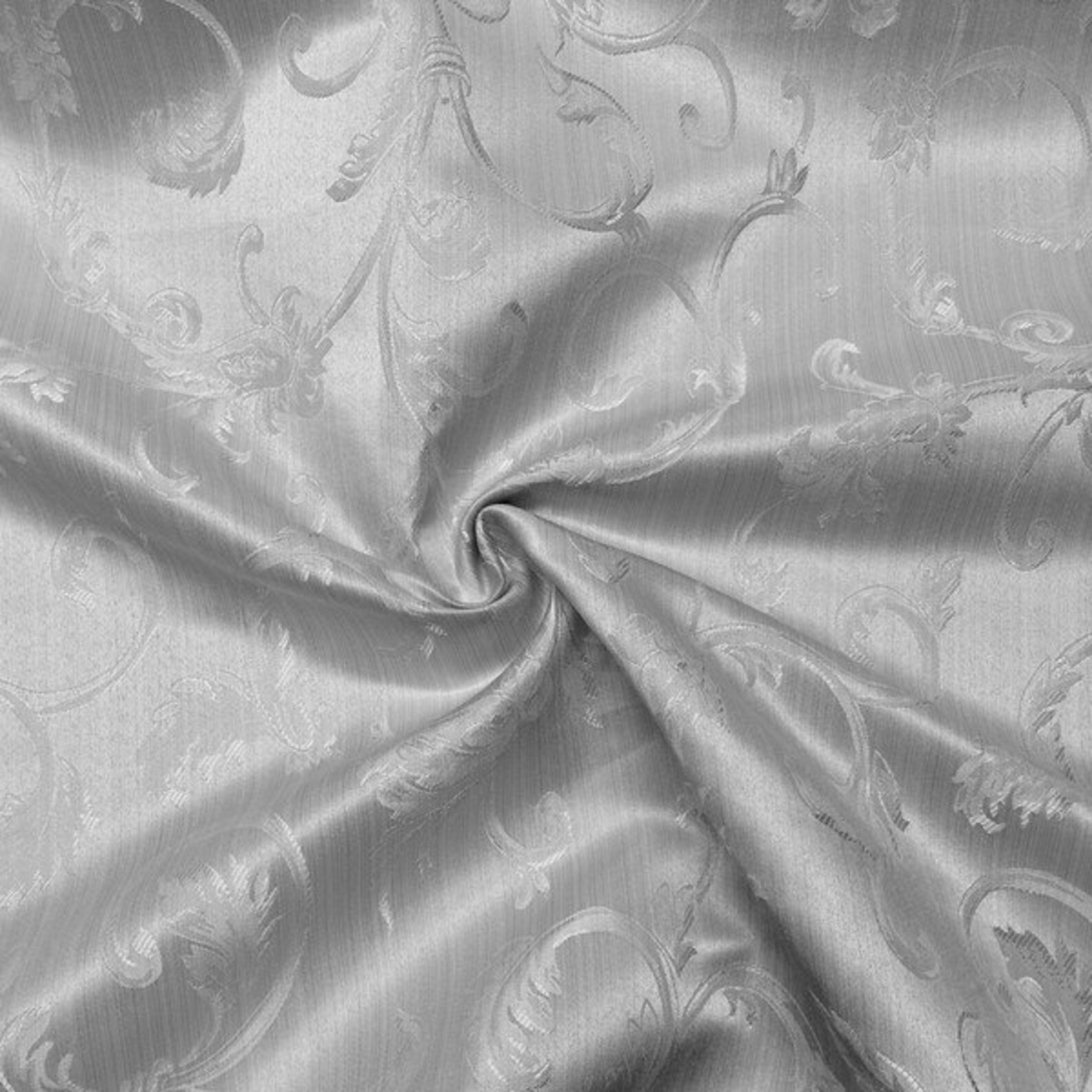 White / White Damask Jacquard Vine Brocade Fabric 118 By | Etsy