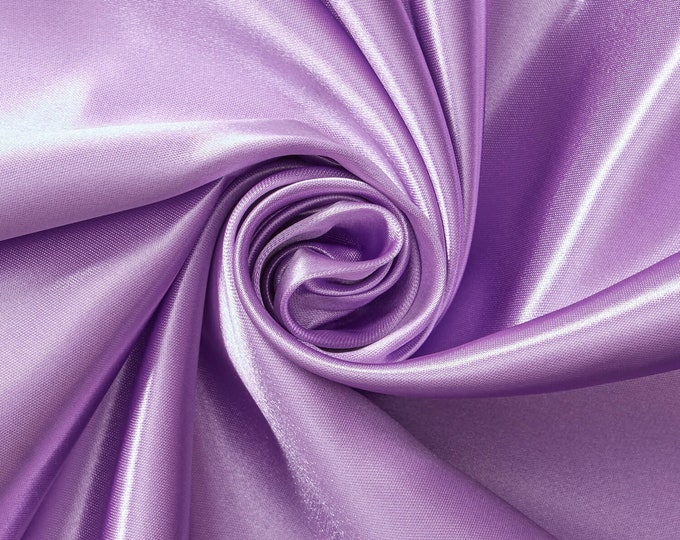 Eggplant 60 Wide Medium Weight Silk-feel Like Shiny Bridal Satin Fabric ...