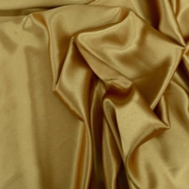 Antique Gold Polyester Lining Fabric Silk Habutae 60 | Etsy