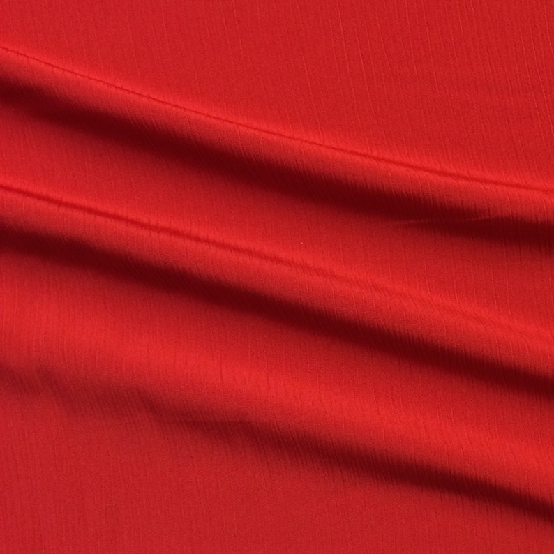 Red Crinkle Polyester Fabric 60 Wide Many Colors Draping | Etsy
