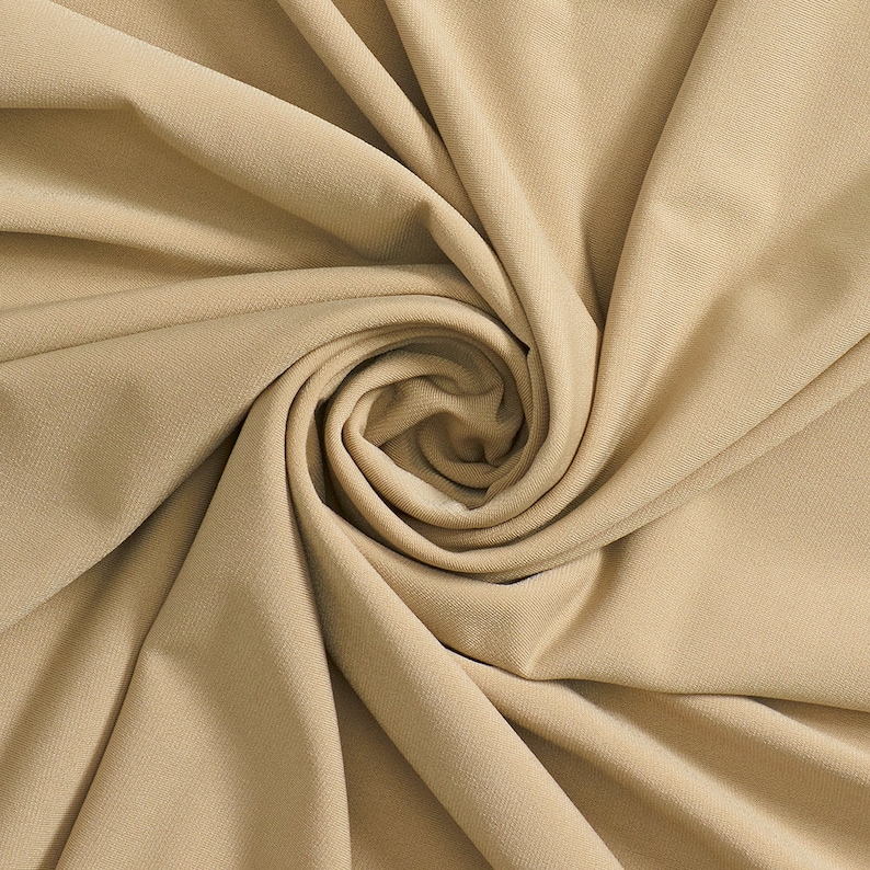 Tan ITY Fabric Polyester Knit Jersey 2 Way Spandex Stretch 58/60 BTY - Etsy