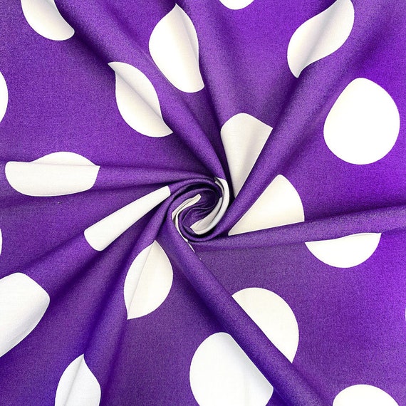 White And Purple Polka Dots