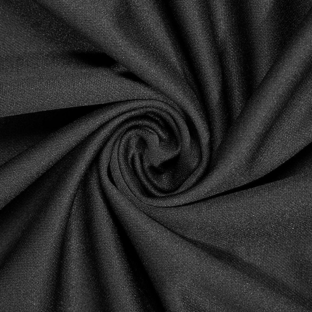 Black Scuba Double Knit Fabric 100% Polyester 58/60'' Wide Sold by the ...