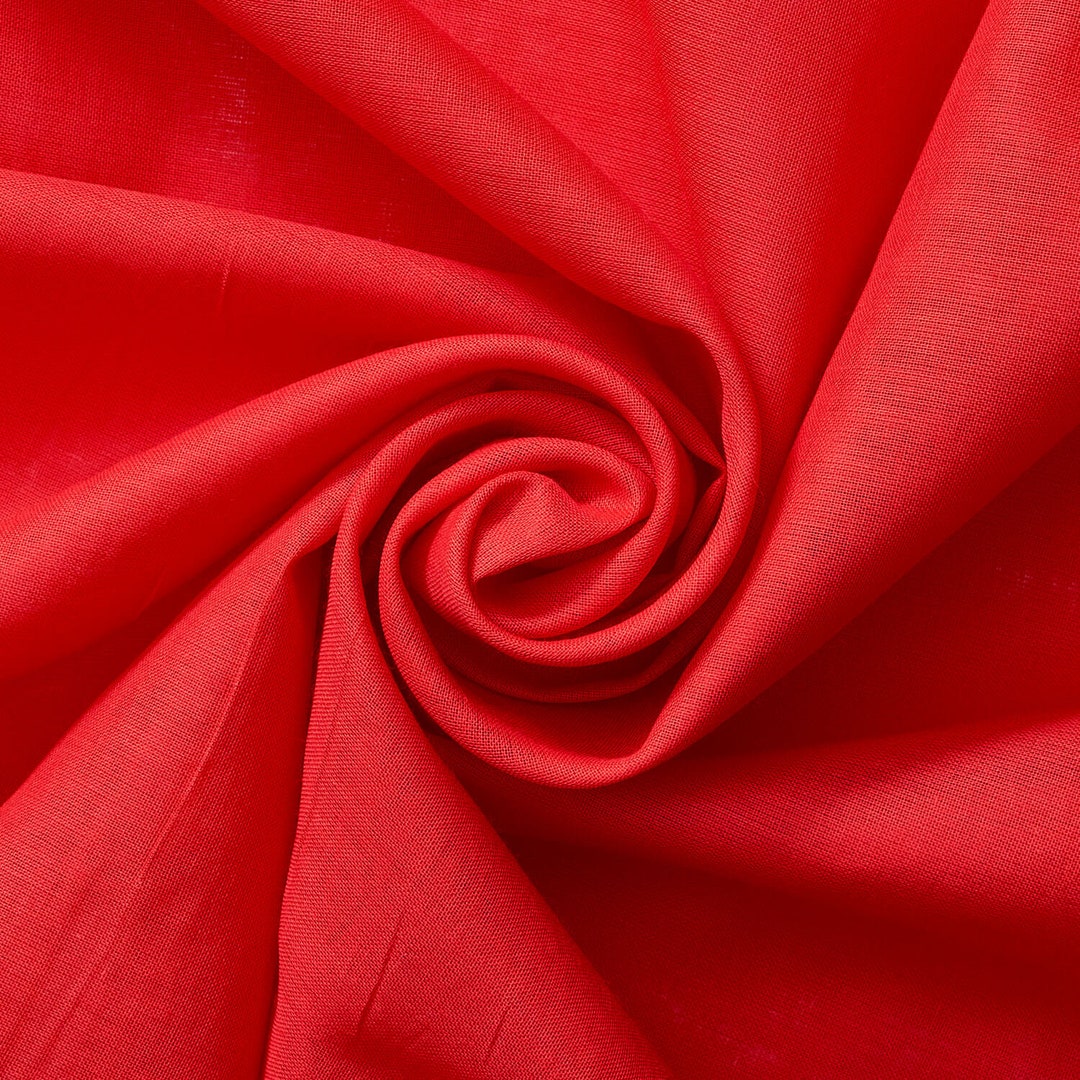 Red 100% Cotton Voile Fabric Solid Pattern 60" Wide by the Yard Apparel ...