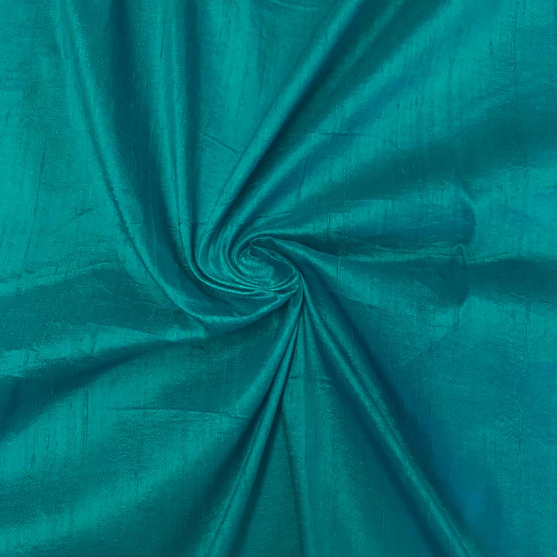 Turquoise 100% Pure Silk Dupioni Fabric 54wide BTY Drape | Etsy