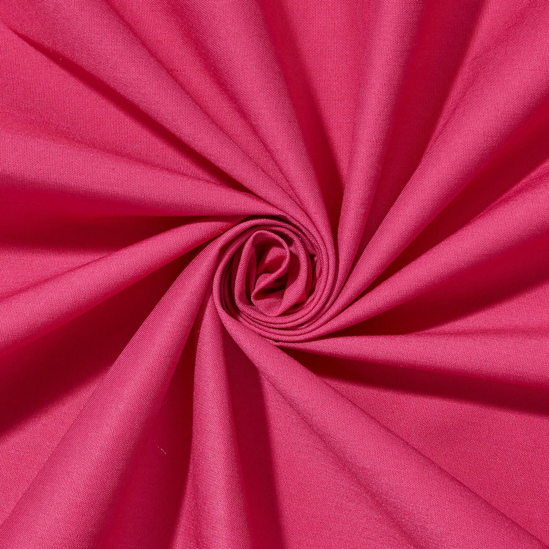 Fuchsia Stretch Broadcloth Fabric Cotton Polyester Spandex Blend 59 ...