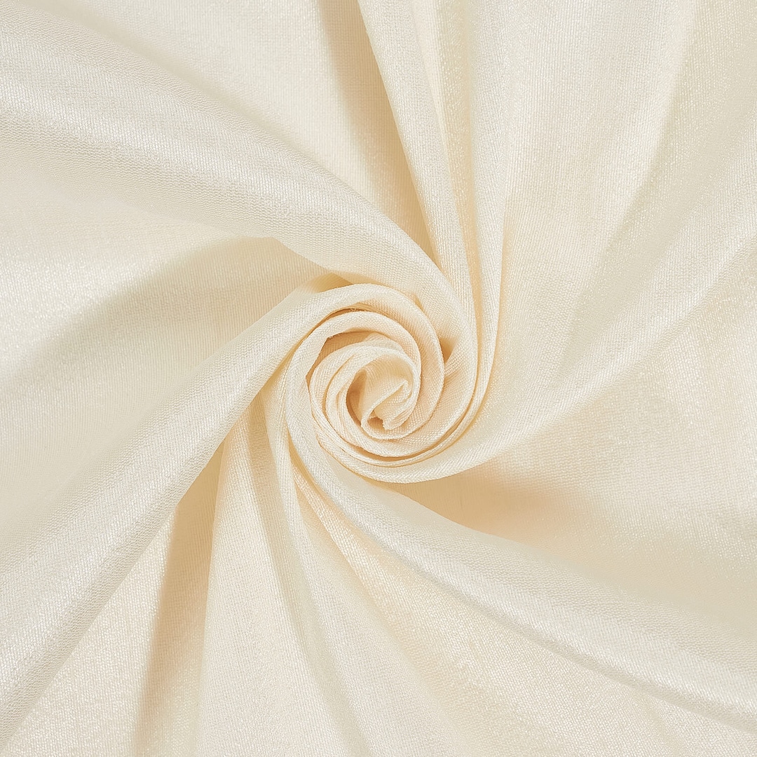 Ivory-102 Silky Dupioni Shantung Fabric 100% Polyester for Apparel Home ...