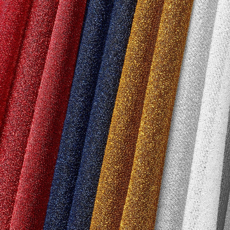 Lightweight Metallic Lurex Shiny Stretch Polyester Jersey Knit Fabric ...