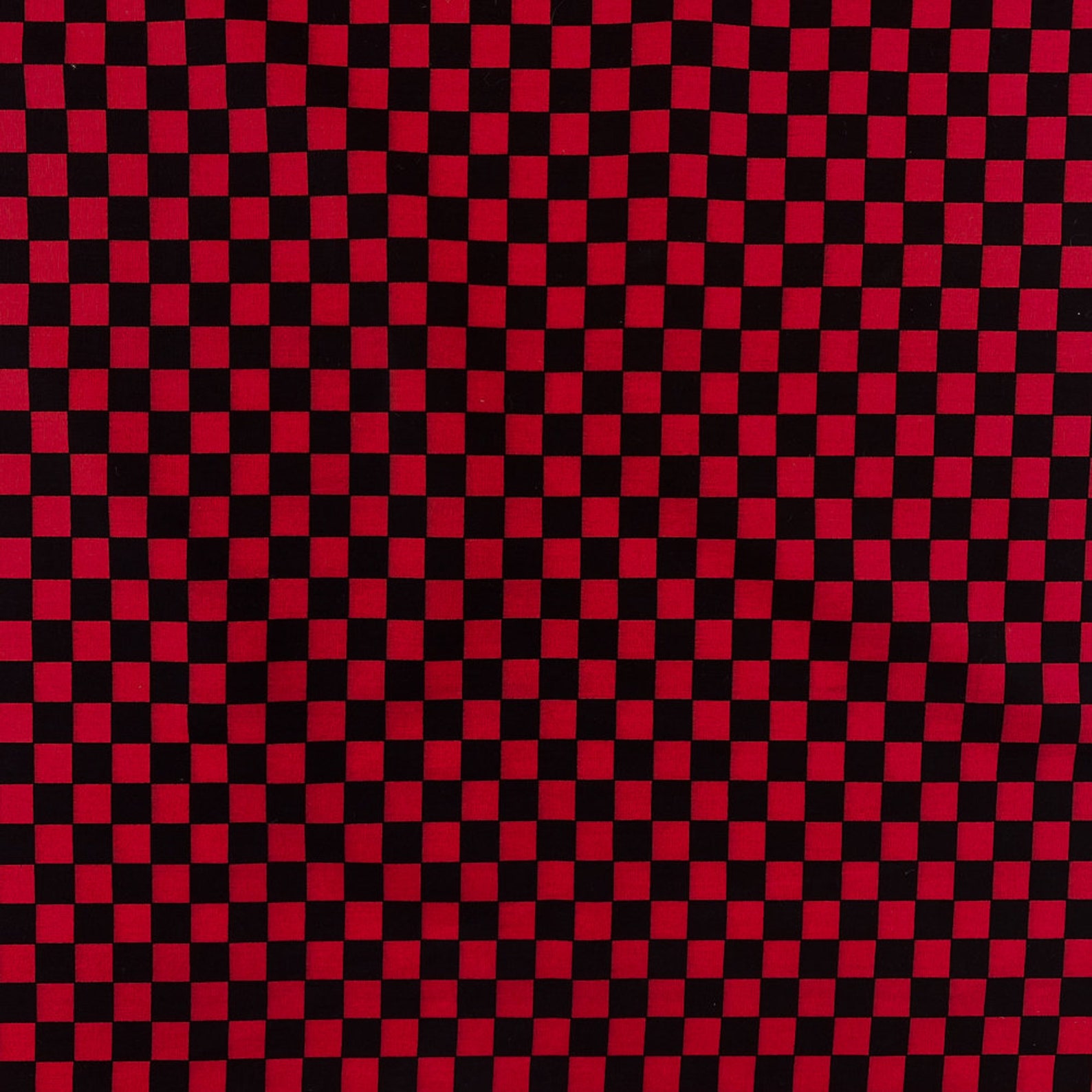 Black and Red Checkered Print 100% Cotton Geometric Fabric 58/60" Wide ...