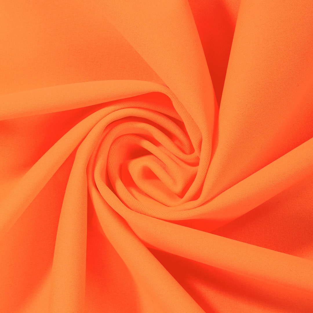 Neon Orange Matte Milliskin Nylon Spandex Fabric 4 Way Stretch 58" Wide ...