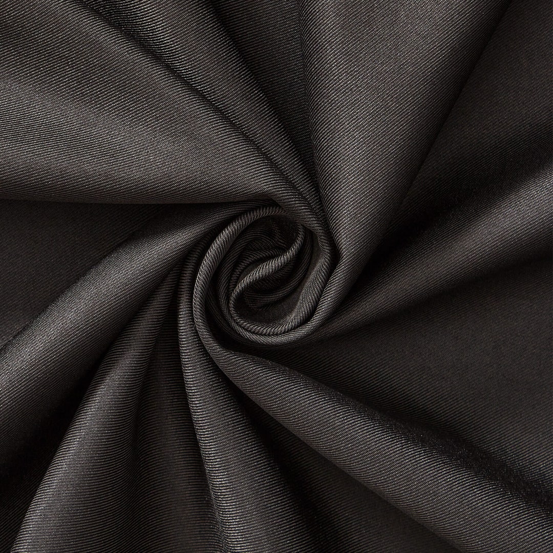 Black Twill 100% Polyester Diagonal Weave Fabric 58/60" Wide Sold by ...