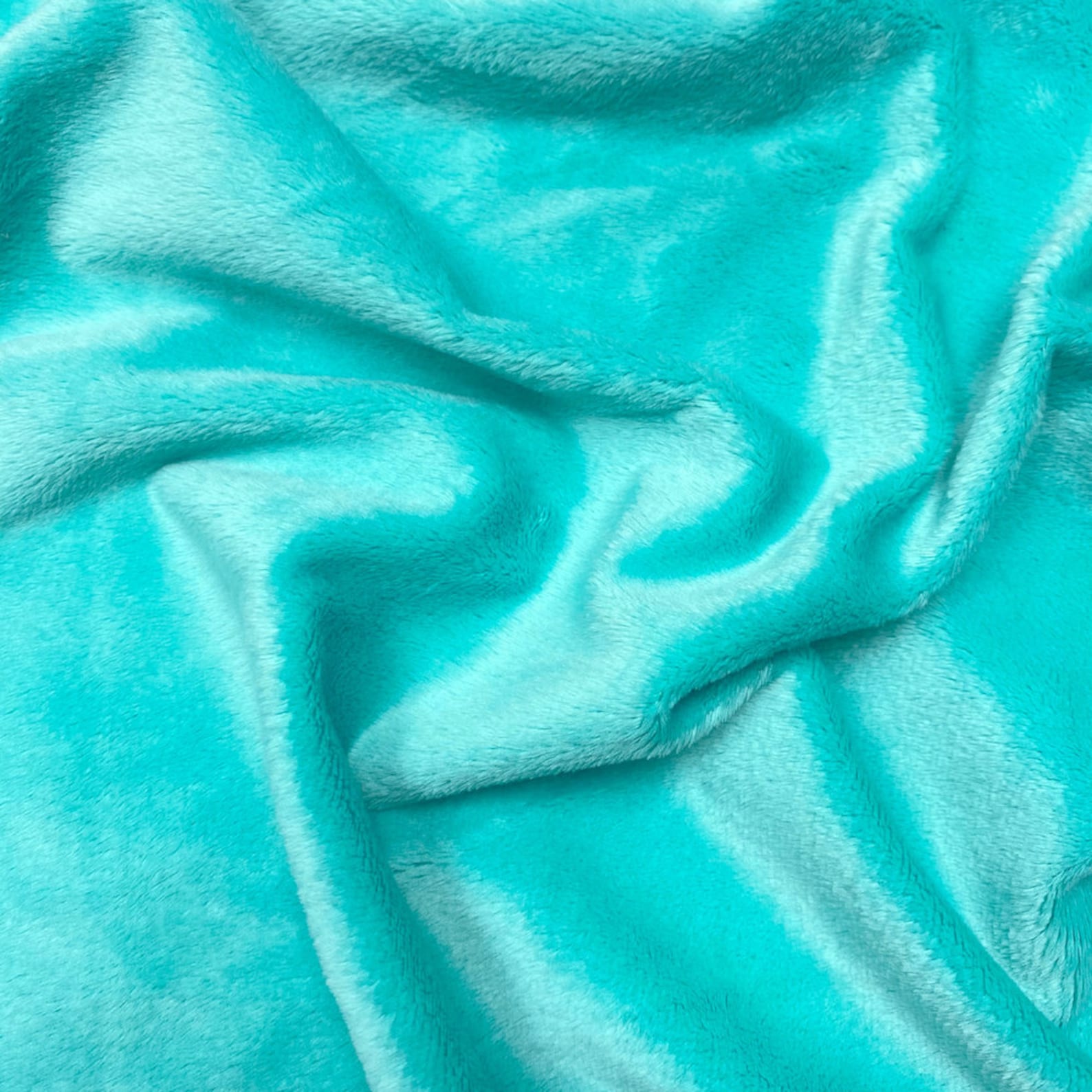 Aqua Smooth Minky Super Soft Cuddle Fleece Fabric 58/60 | Etsy