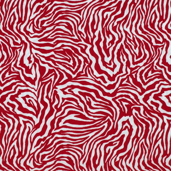 Red Animal Print Fabric