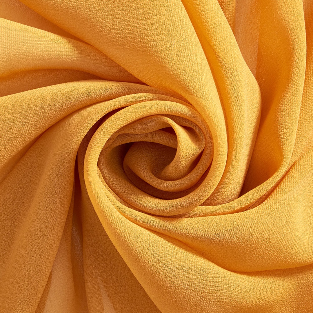 Gold Chiffon Fabric Polyester All Solid Colors Sheer - Etsy