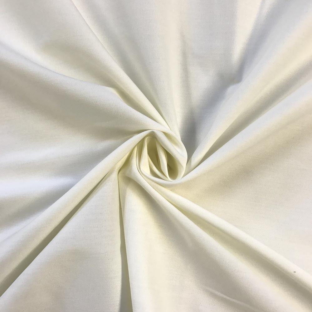 Off White Stretch Broadcloth Fabric Cotton Polyester Spandex | Etsy