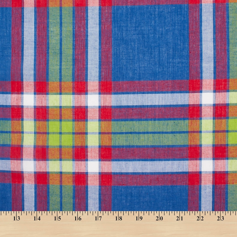 Plaid Cotton Fabric - Etsy