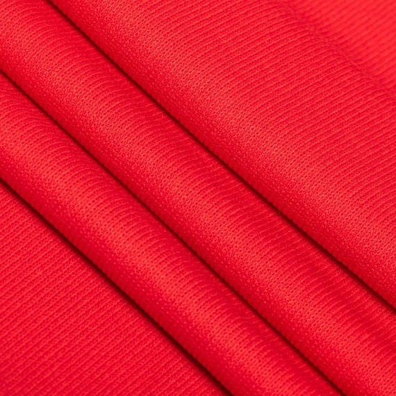 Doux French Rib Knit 68 Stretch Fabric by the Yard Red | Etsy