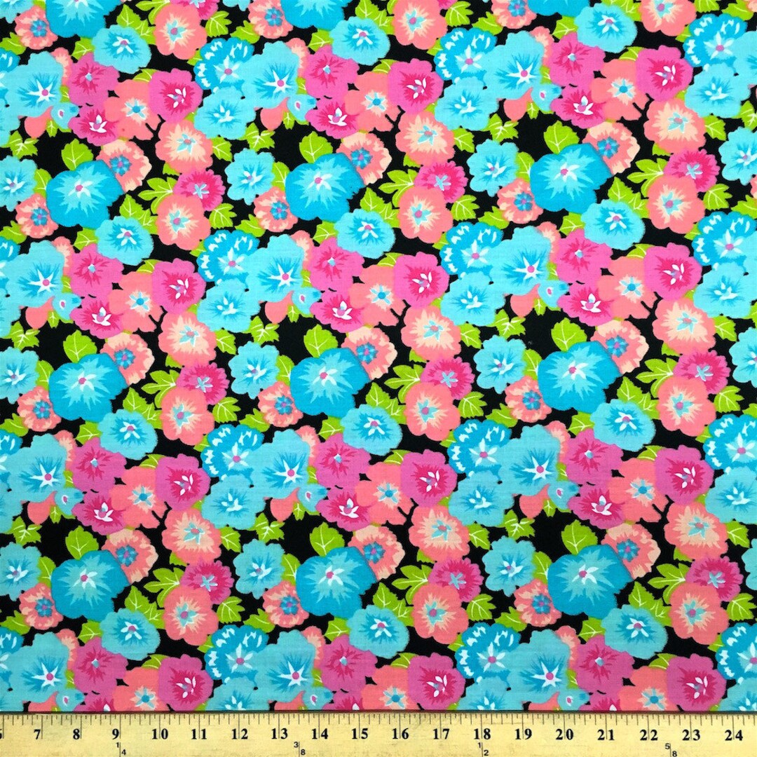 Maria Black Print Fabric Cotton Polyester Broadcloth by the Yard 60" - Etsy