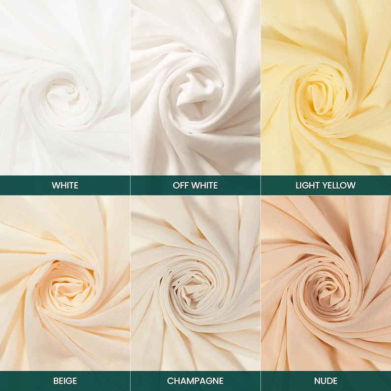 Power Mesh Fabric Nylon Spandex Sheer Lightweight 100 GSM Stretch by ...