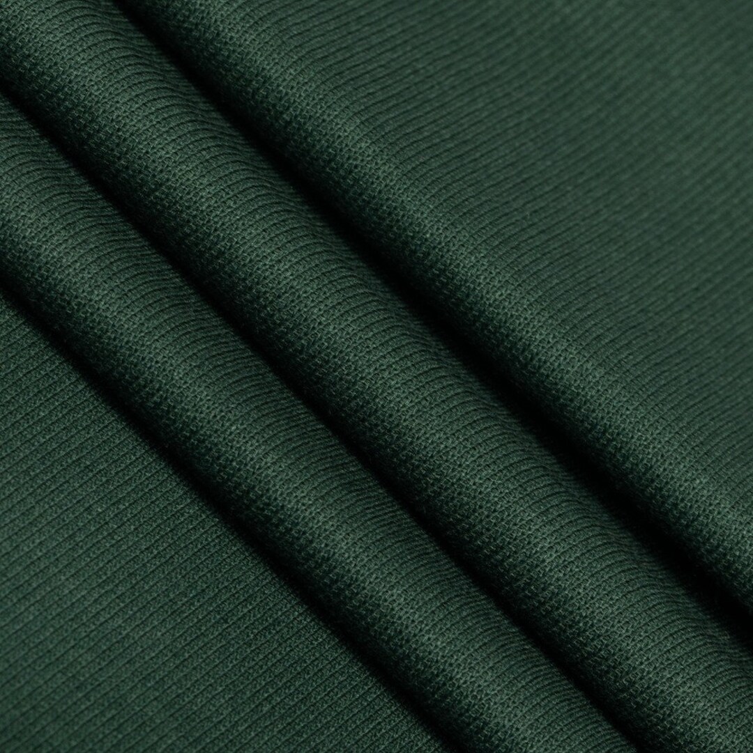 Doux French Rib Knit 68" Stretch Fabric by the Yard - Hunter Green - Etsy