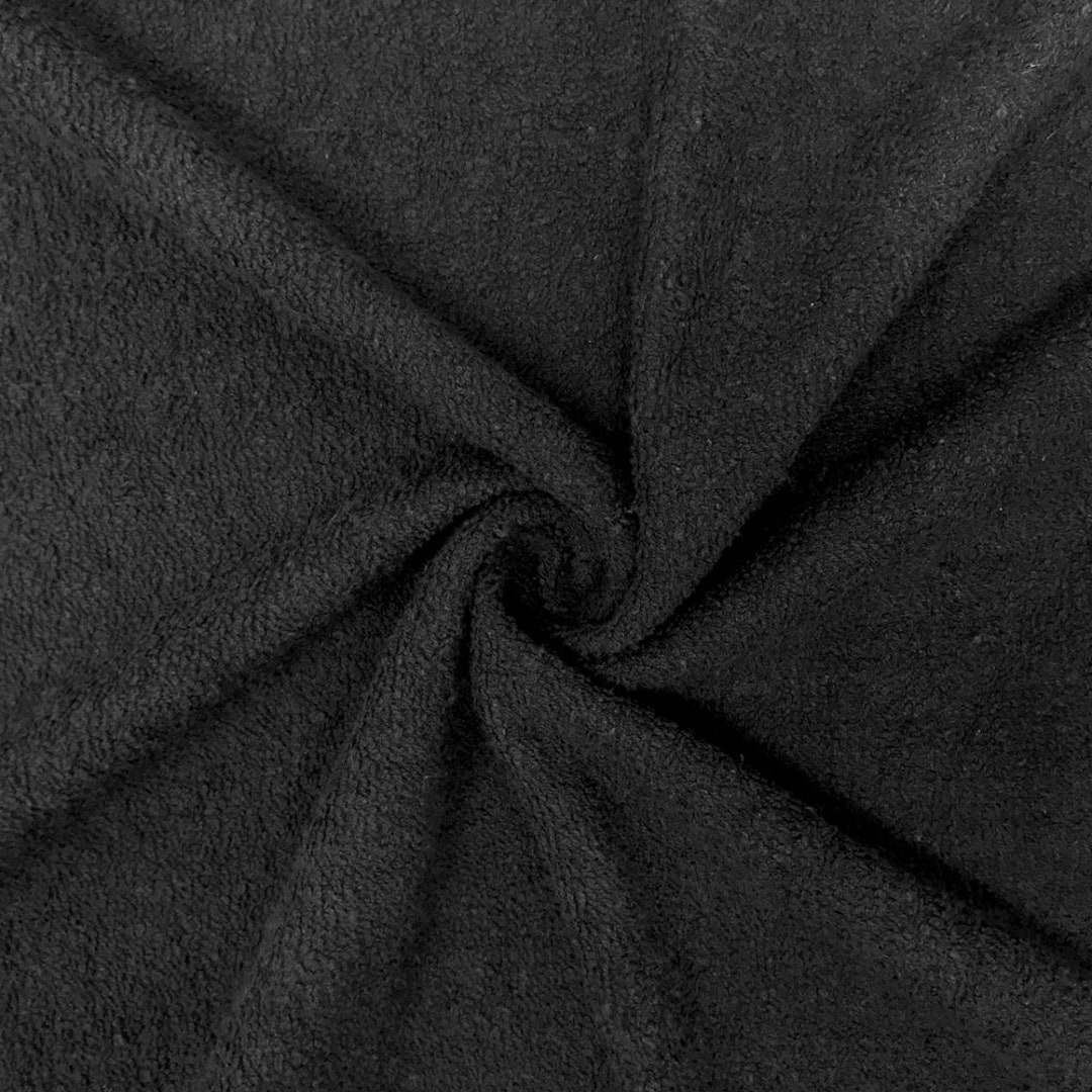 black-terry-cloth-fabric-45-wide-100-cotton-sold-by-the-etsy