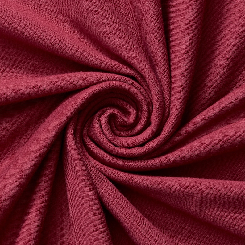 Burgundy Cotton Jersey Spandex Knit Stretch Fabric 58/60 - Etsy