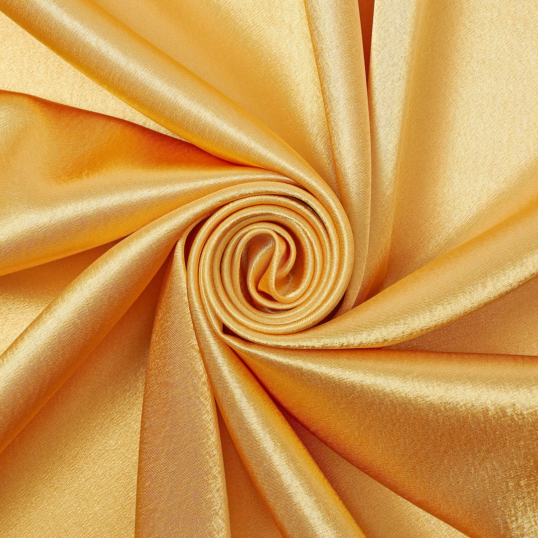 Dark Gold Crepe Back Satin Bridal Fabric for Wedding Dresses ...
