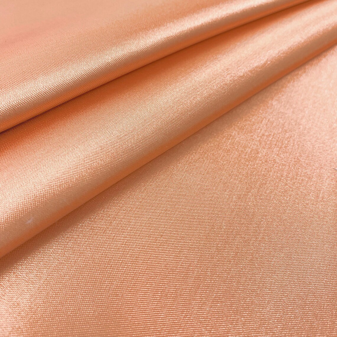 Peach Stretch Charmeuse Bridal Satin Fabric for Wedding Dress - Etsy