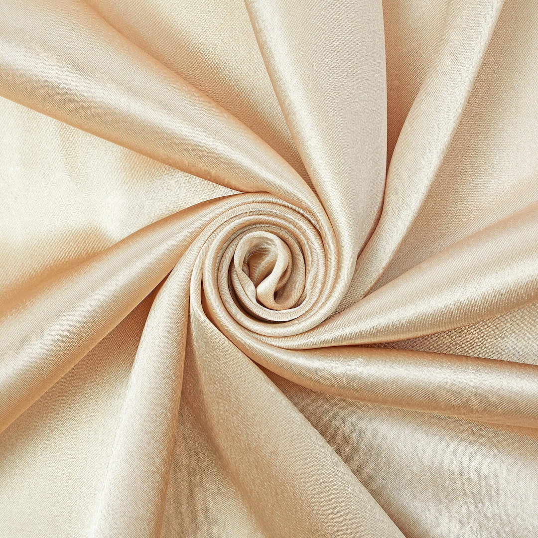 Champagne Crepe Back Satin Bridal Fabric for Wedding Dresses ...