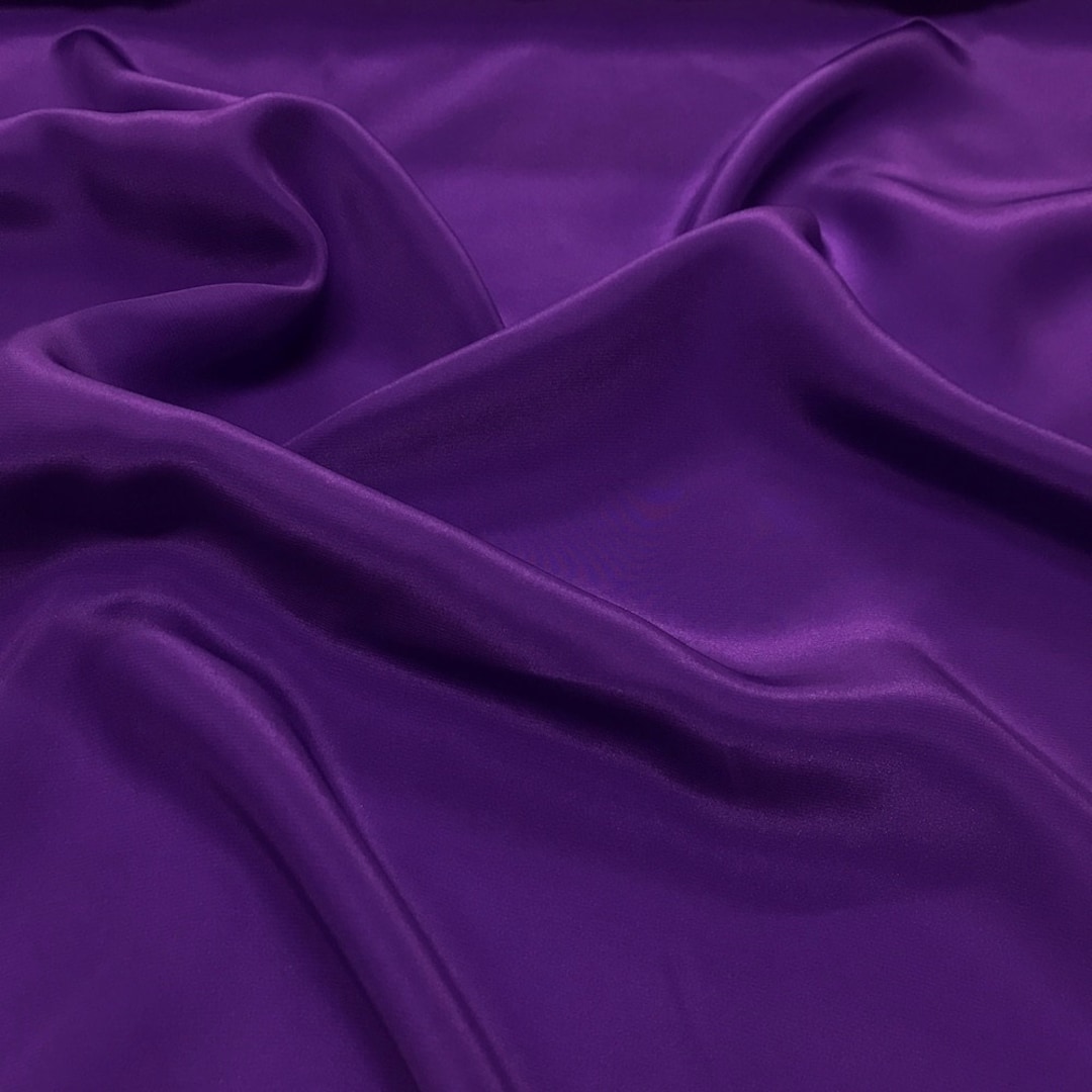 Purple Silk Charmeuse Fabric 100% Silk 18mm Solid 44" Wide Sold by the ...