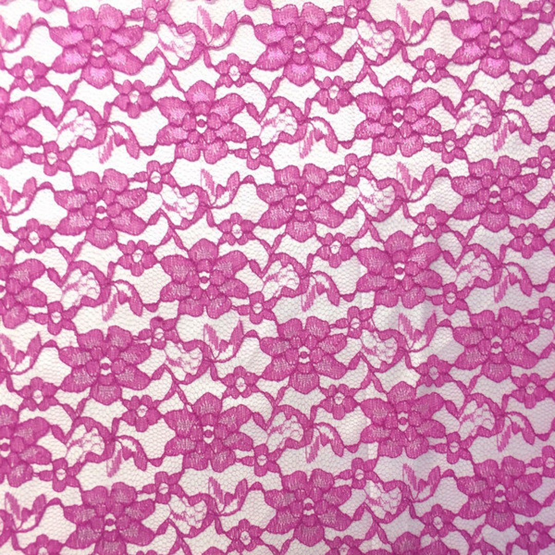 Magenta Raschel Lace Fabric FREE SHIPPING 60 Wide - Etsy