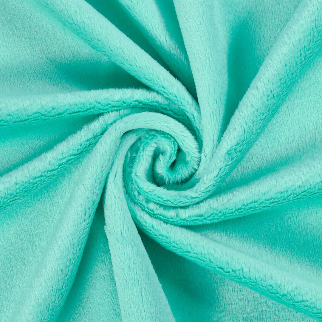 Aqua Smooth Minky Super Soft Cuddle Fleece Fabric 58/60 Sold by the ...