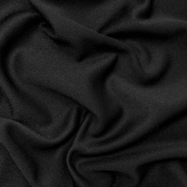 Black Scuba Double Knit Fabric 100% Polyester 58/60'' | Etsy
