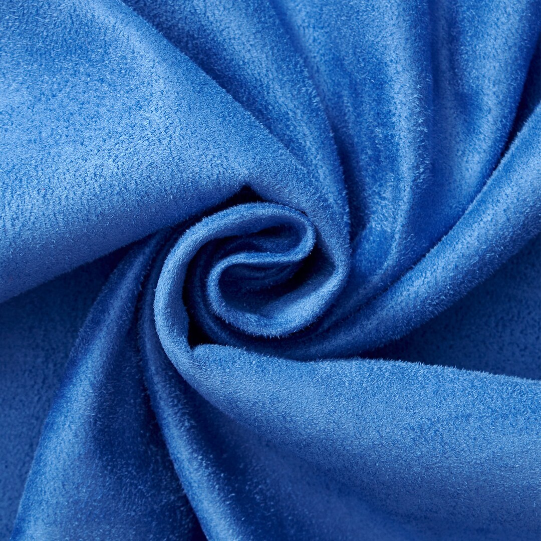 Microsuede Fabric Royal Blue Brushed Polyester Twill - Etsy