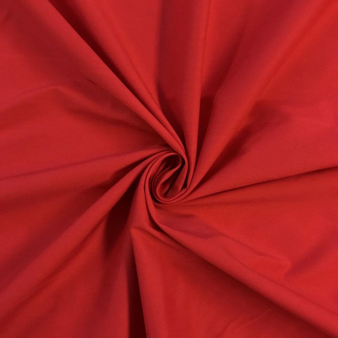 Red Stretch Broadcloth Fabric Cotton Polyester Spandex Blend - Etsy