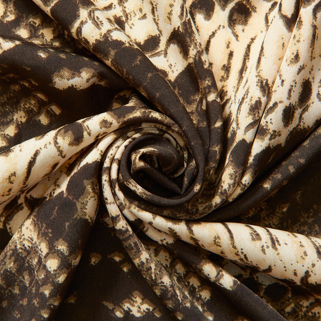 Snakeskin Beige Print Polyester Fabric 54/56" Wide 100% Polyester Sold ...