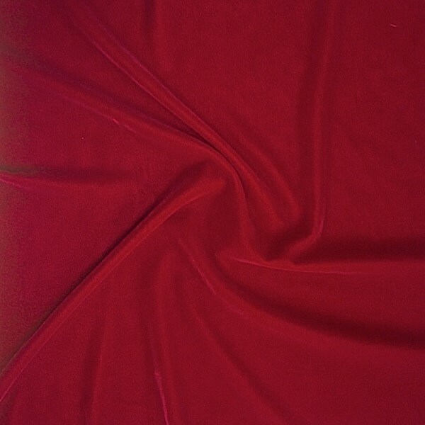Dark Red Micro Velvet Fabric Soft 45" Inches by the Yard for Sewing ...
