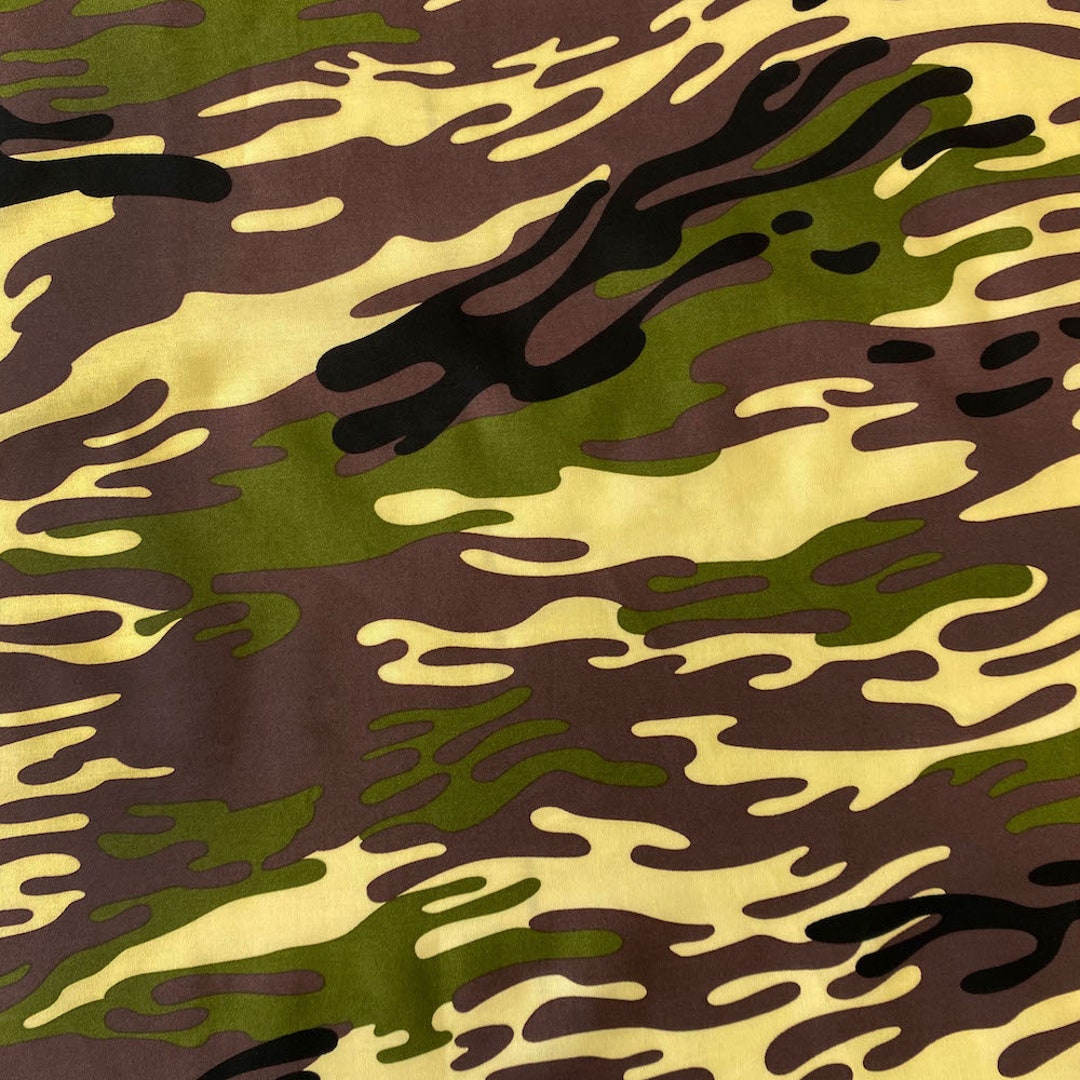 Green Tiger Camo Army Print Fabric 100% Cotton 58/60" Wide Sold BTY - Etsy
