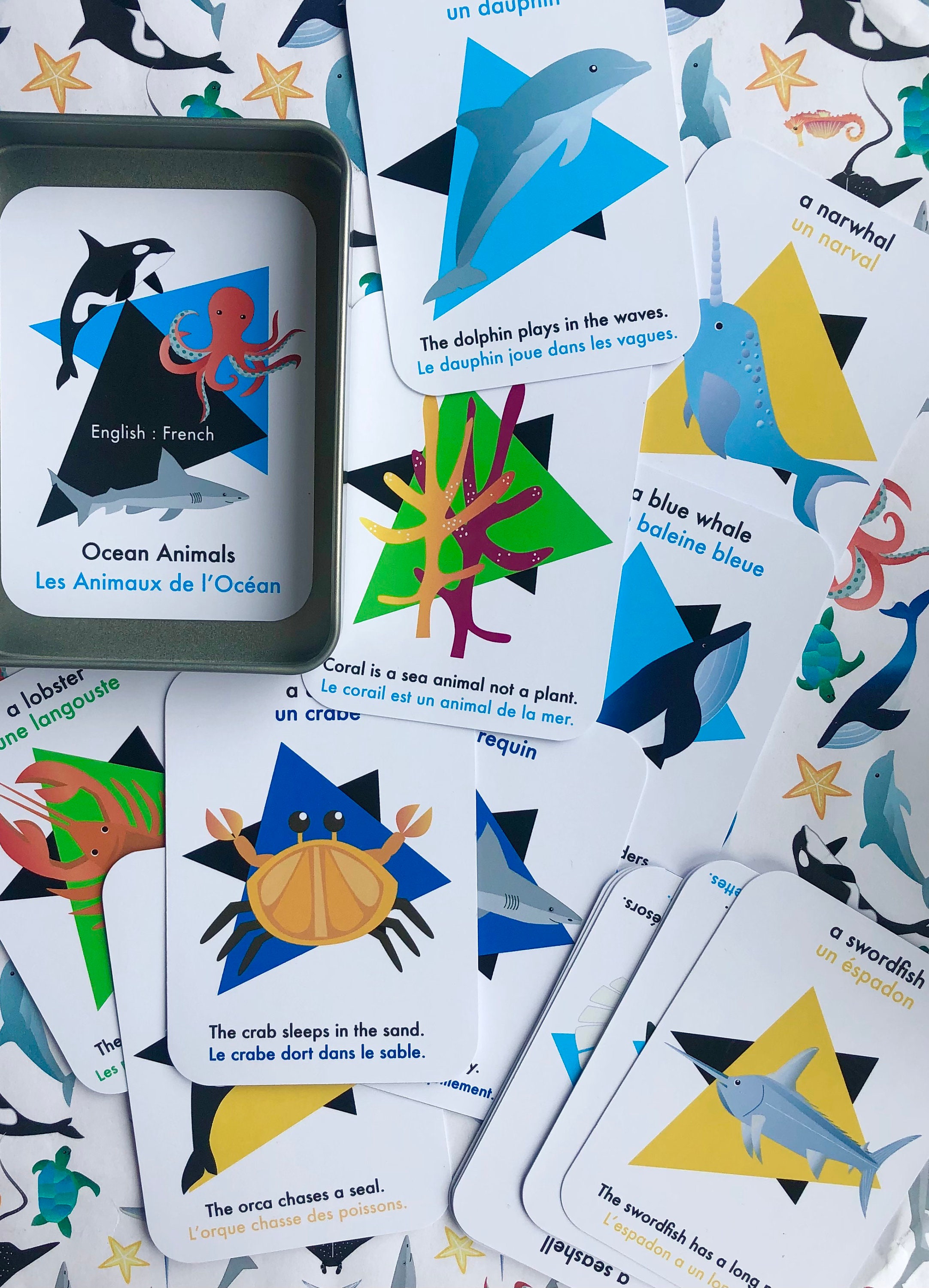 Ocean animals PDF download print at home kids craft home - Etsy España